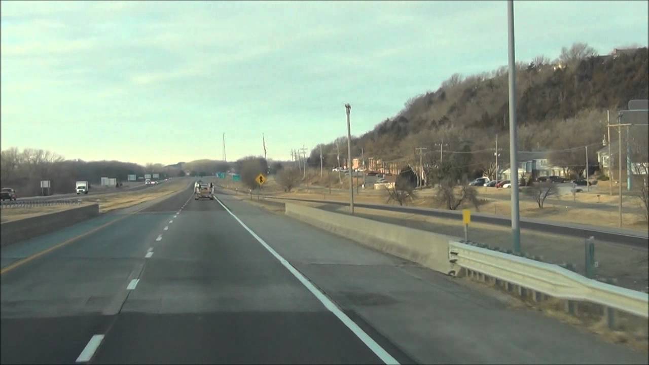 Kansas - Interstate 70 West - Mile Marker 300-290 (1/16/13) - YouTube