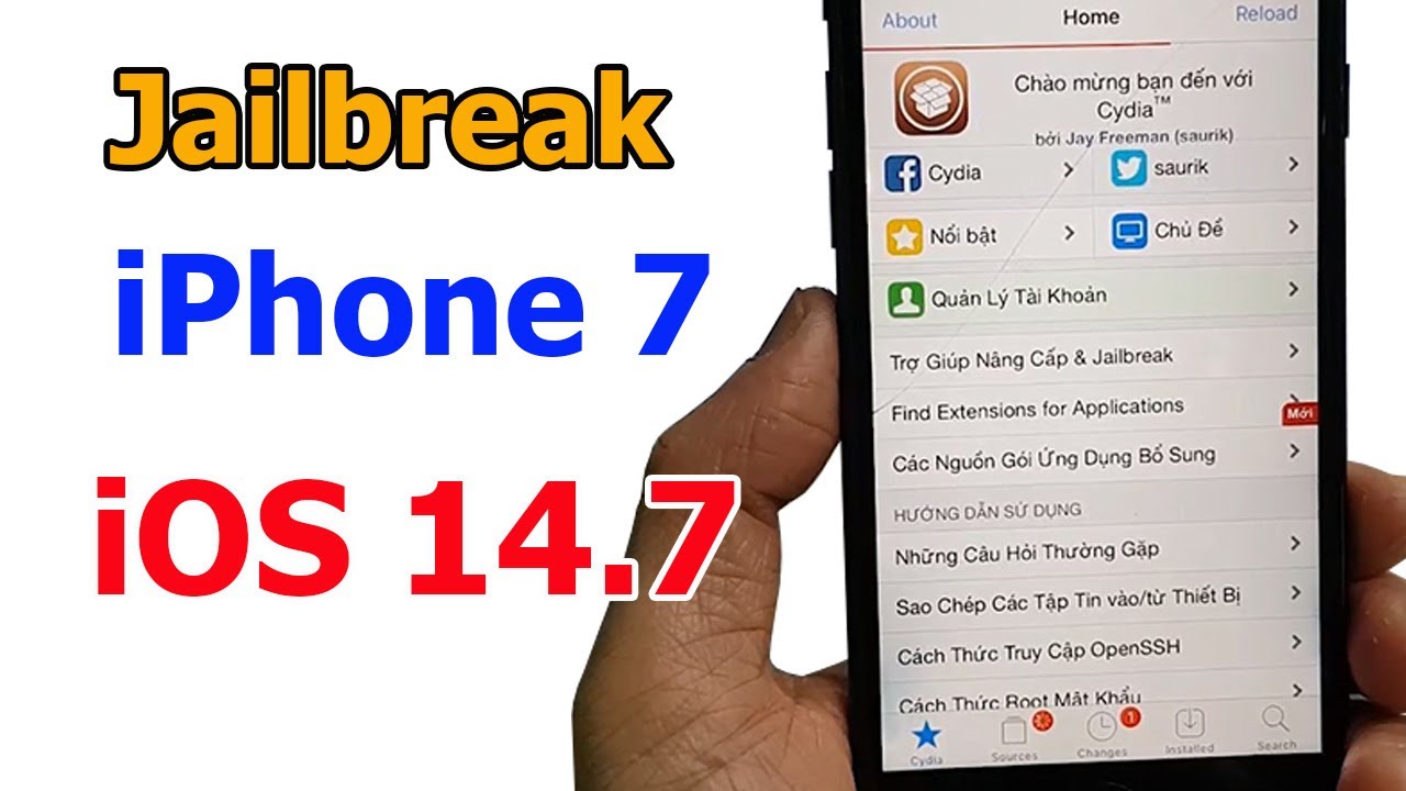 Jailbreak iPhone 7 iOS 14.7 - YouTube