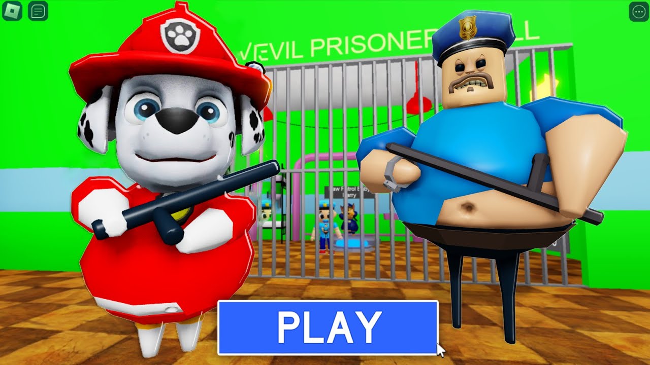 PAW Marshall baby BARRY Walkthrough Full GAMEPLAY #roblox #ScaryObby ...