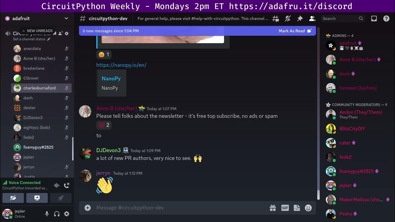 CircuitPython Weekly Meeting for December 4, 2023 @circuitpython #circuitpython #adafruit - YouTube