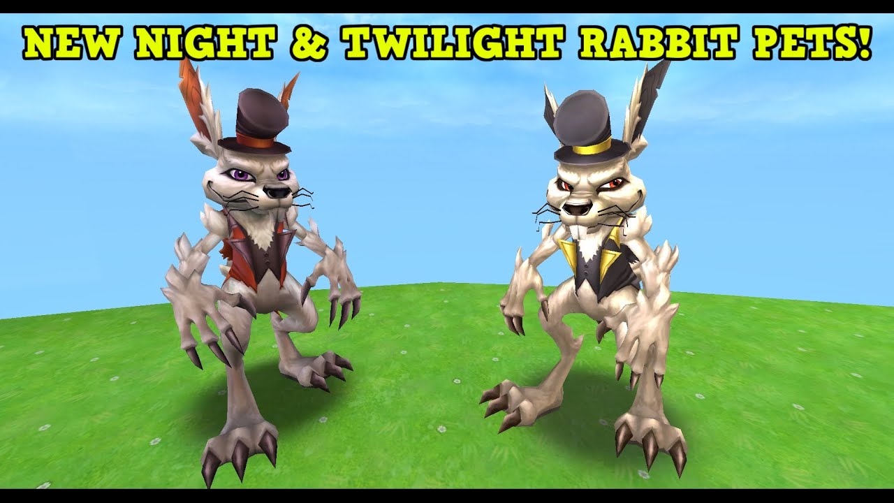 Wizard101 : NEW NIGHT & TWILIGHT RABBIT PETS! - YouTube