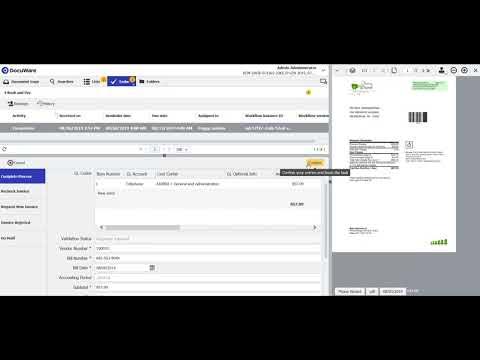 DocuWare for Invoice Processing - Creating and Exporting Booking Records - YouTube