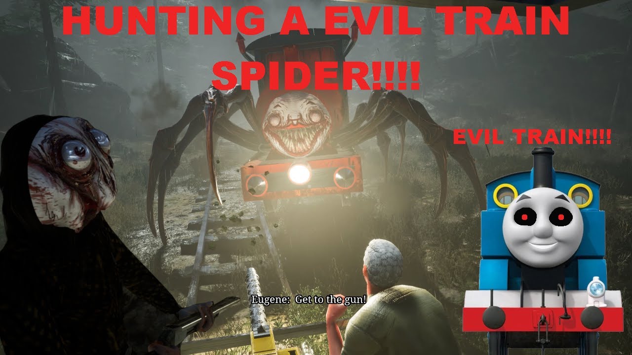 Hunting A GIANT spider train monster!!!!!!! - YouTube