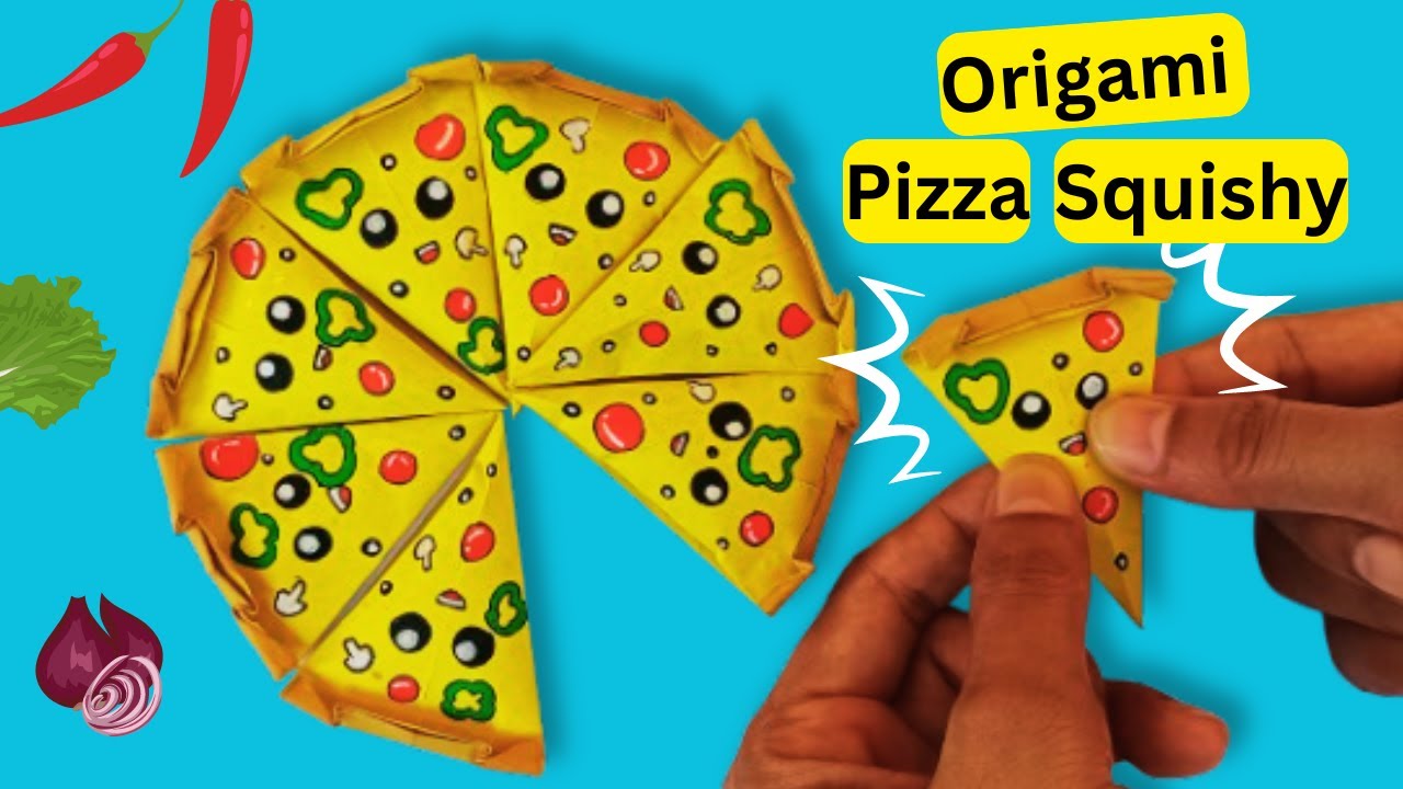 Origami pizza squishy || origami paper toy || origami - YouTube