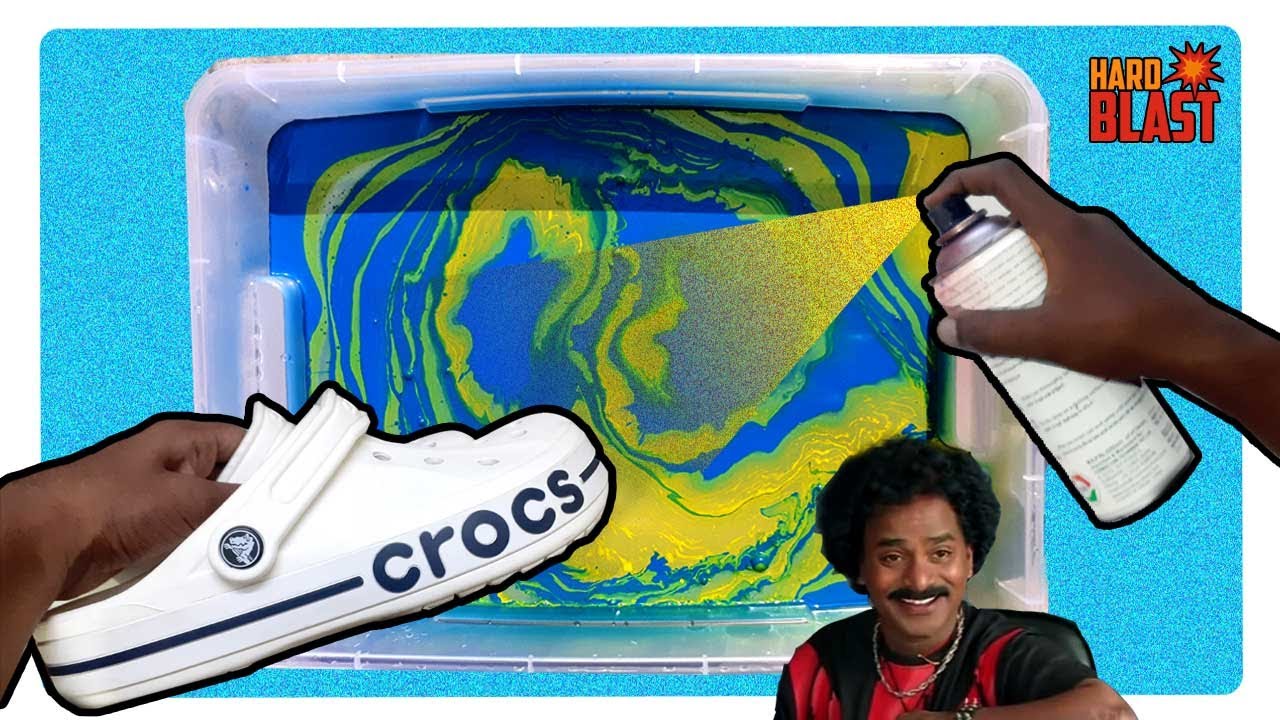 I HYDRO DIPPED my CROCS | Telugu | Custom | 🐊🐊🐊 - YouTube