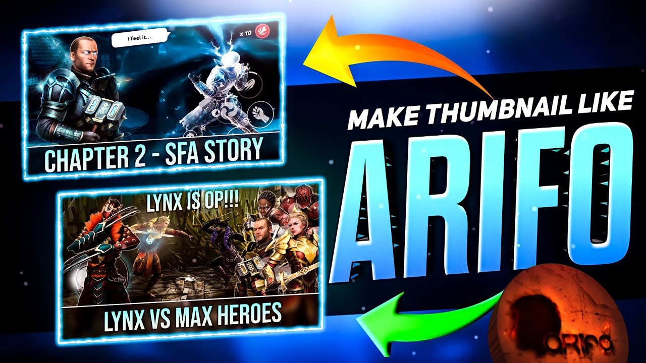 How to make shadow fight 3 or shadow fight arena thumbnail like @Arifo ...
