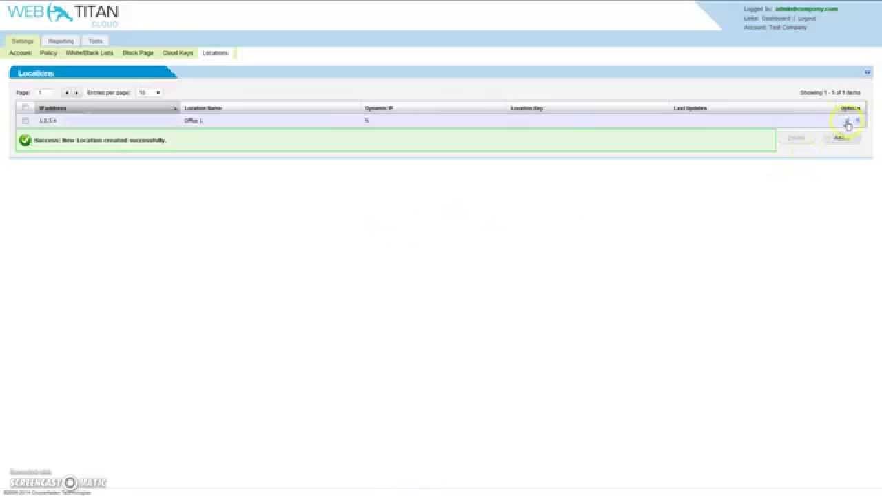 WebTitan Cloud Set Up - Login and configure your External/Public I.P ...