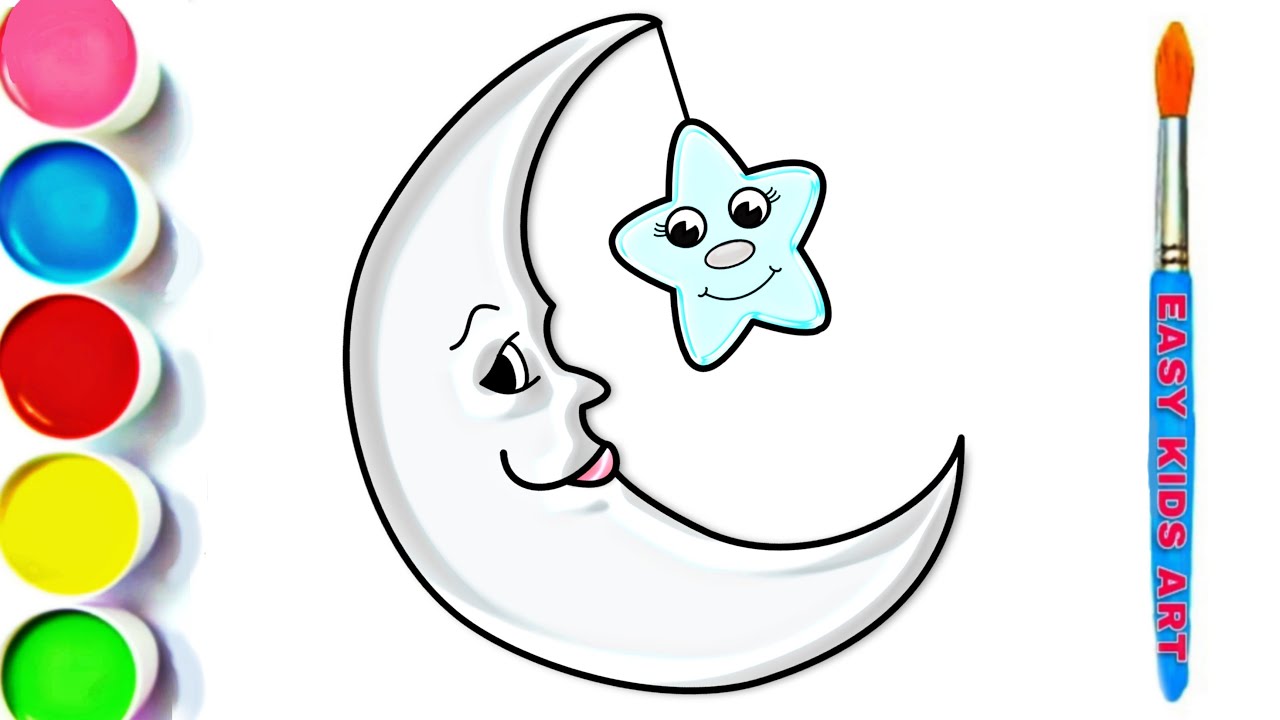Captivating Moon & Stars Drawing Tutorial for Kids: Step-by-Step Guide ...