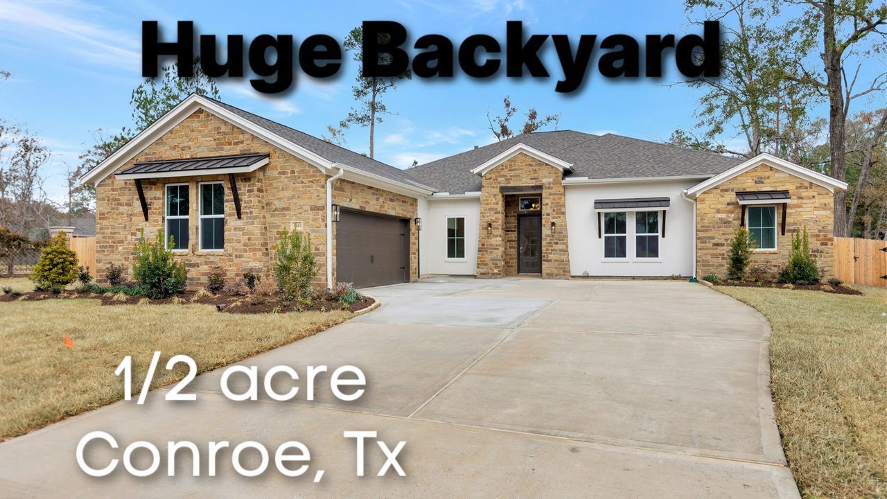 MASSIVE Conroe Texas New Construction Homes on HALF an ACRE! [Sitterle ...