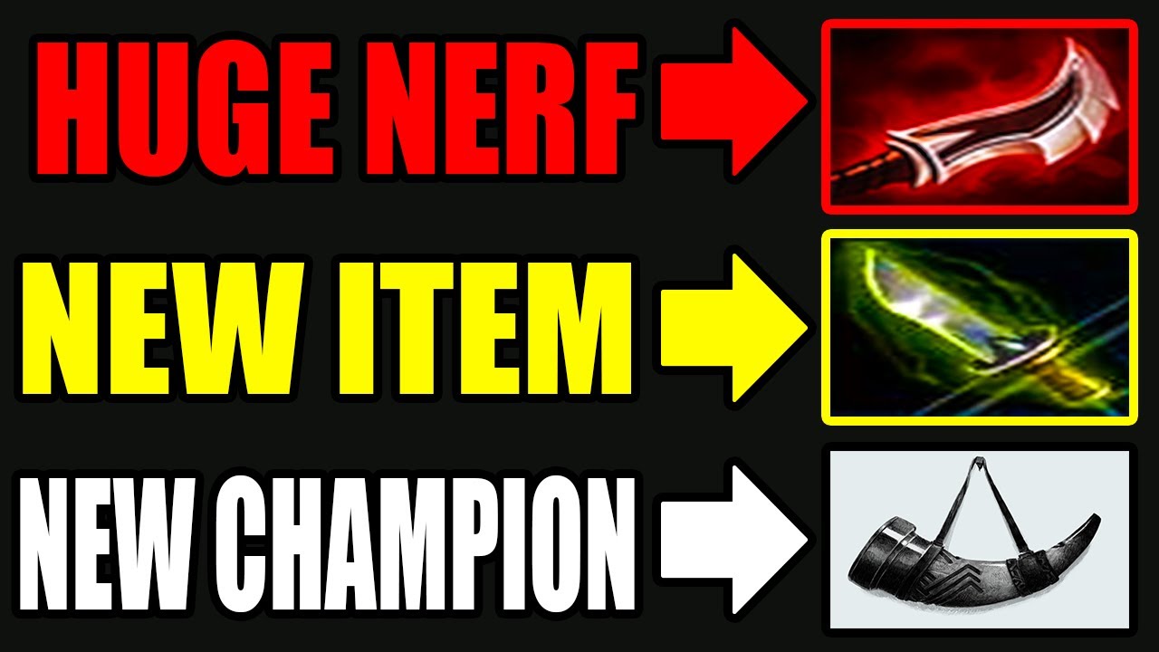 HUGE DUSK BLADE NERF, NEW CHAMPION, & MORE REWORKS | League of Legends ...