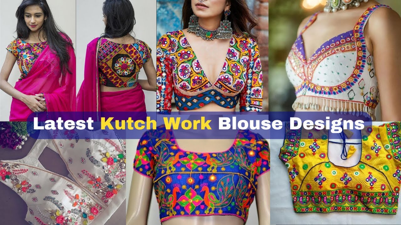 Trendy Simple Kutch Work Blouse Designs 2024 | Kutch Work Blouse Designs | Trendy Kutch Work ...