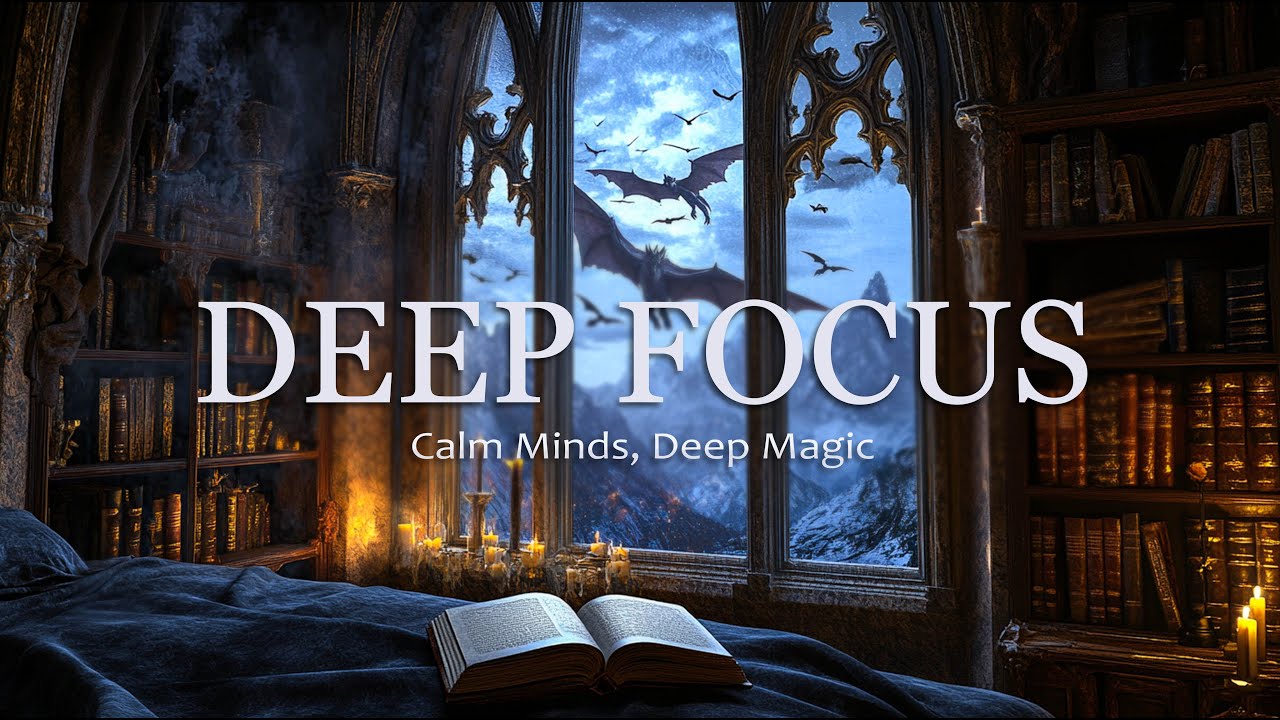 Fantasy Reading Ambience & Rain Ambience for Deep Focus, Study, Reading ...