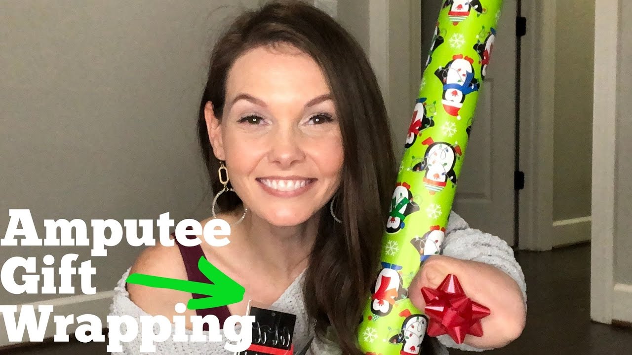 Amputee//Wrapping Gifts One Handed//My Hand Amputation* - YouTube