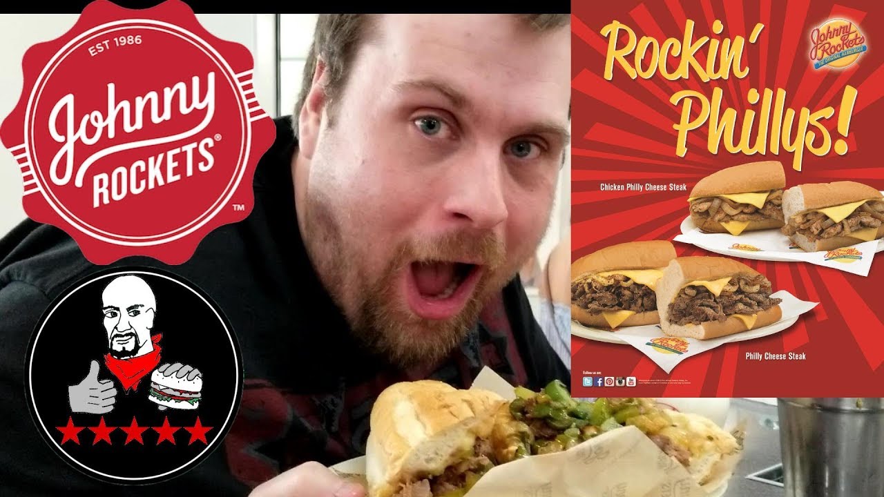 Johnny Rockets Philly Cheesesteak REVIEW - YouTube