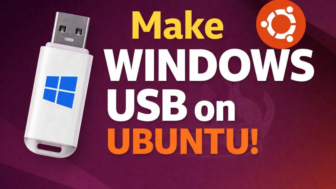 How to Create Windows Bootable USB on Ubuntu 24.04 - YouTube