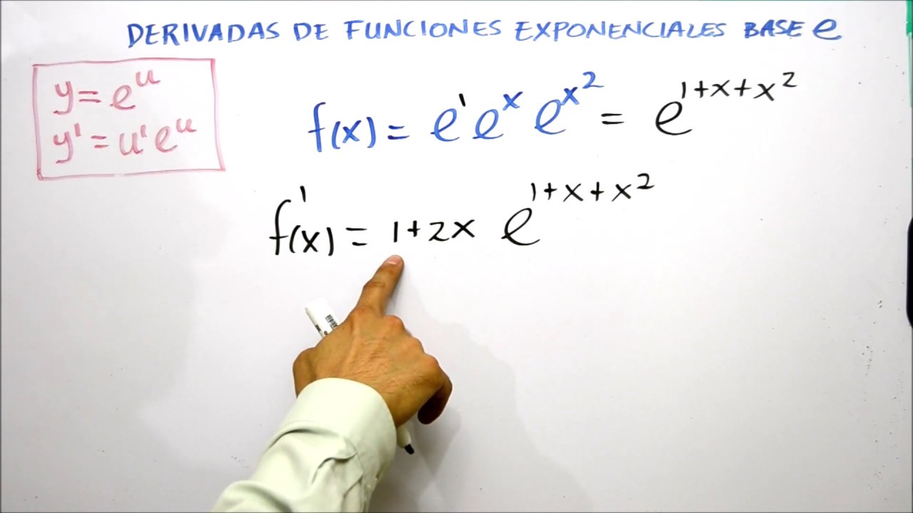 CD.17 Derivada de funciones exponenciales base "e" . y=e^u - YouTube