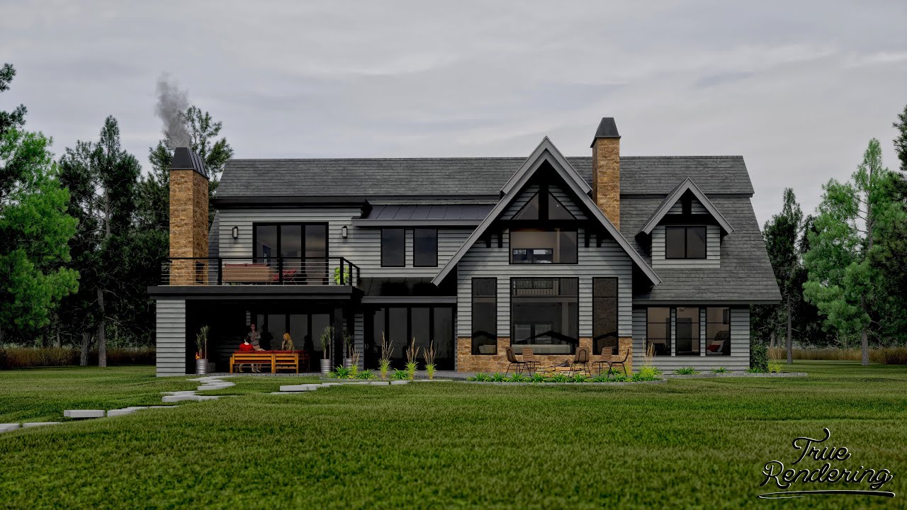 Craftsman Style Cabin | Architectural Animation - YouTube