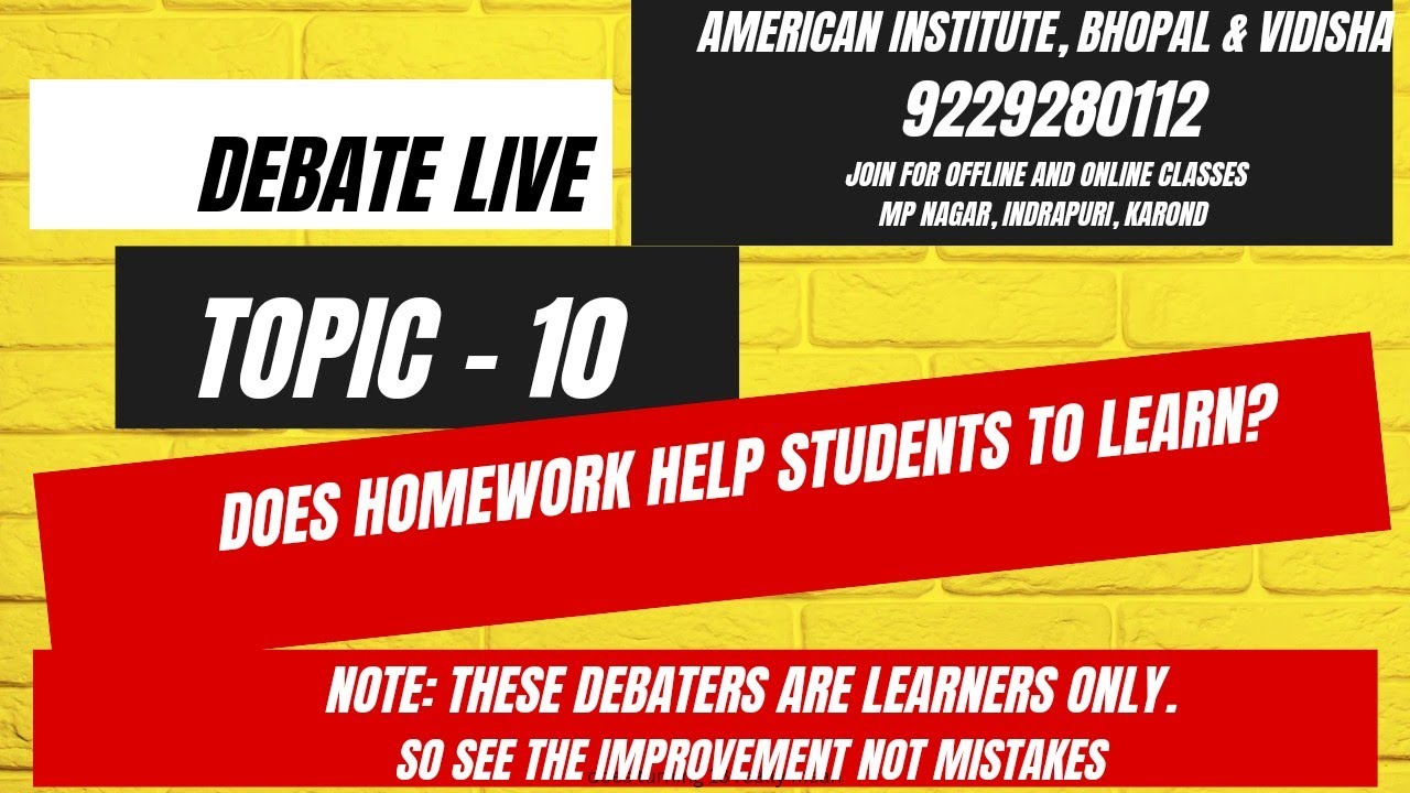 Debate online || Does homework help to learn || group discussion ...