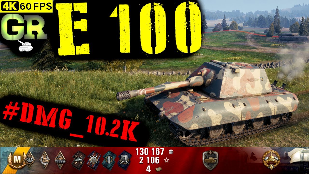 World of Tanks E 100 Replay - 4 Kills 10.2K DMG(Patch 1.4.1) - YouTube