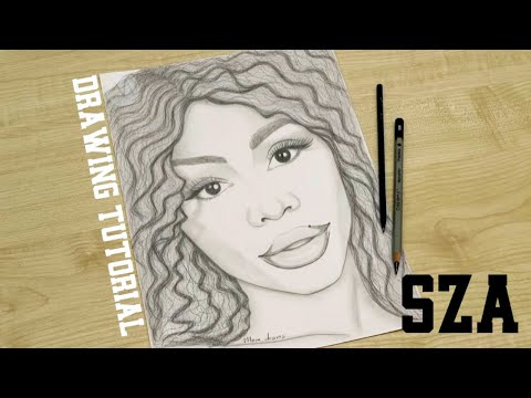 How to draw SZA face - YouTube