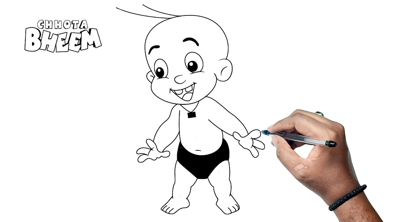 How To Draw Chota Bheem Raju Drawing Step By Step Tutorial | Raju ...