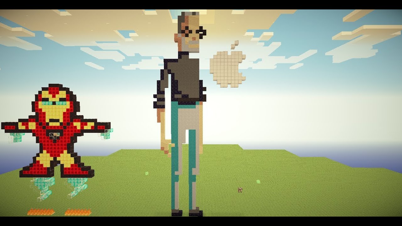 Minecraft | Pixel Art | Steve Jobs | Speed Art - YouTube
