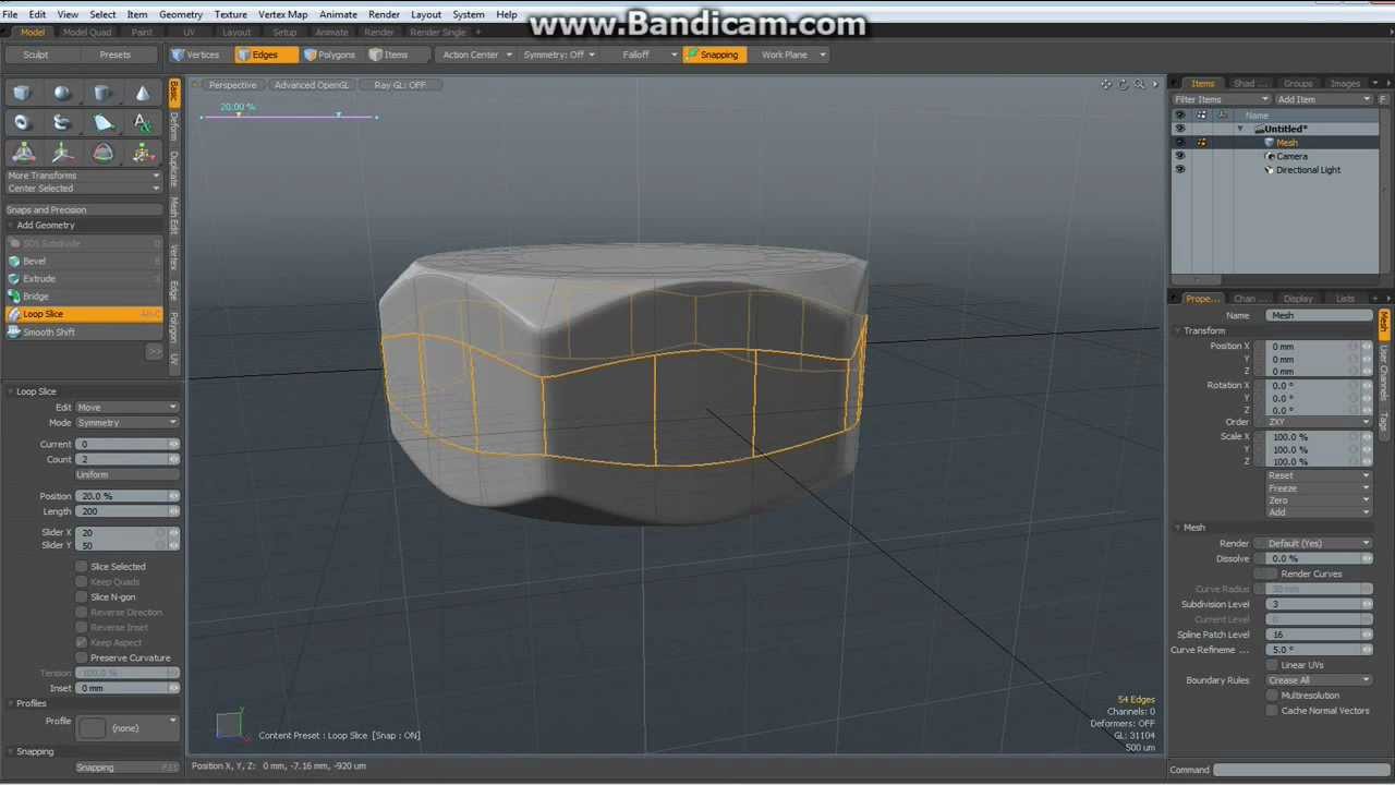 Luxology modo - Modeling a Nut with inside threads (Part 2/2 The actual ...