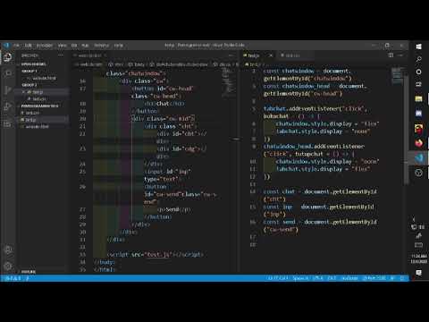 Manipulasi DOM dengan function Javascript membuat ChatBox (HTML, CSS, JS) - YouTube