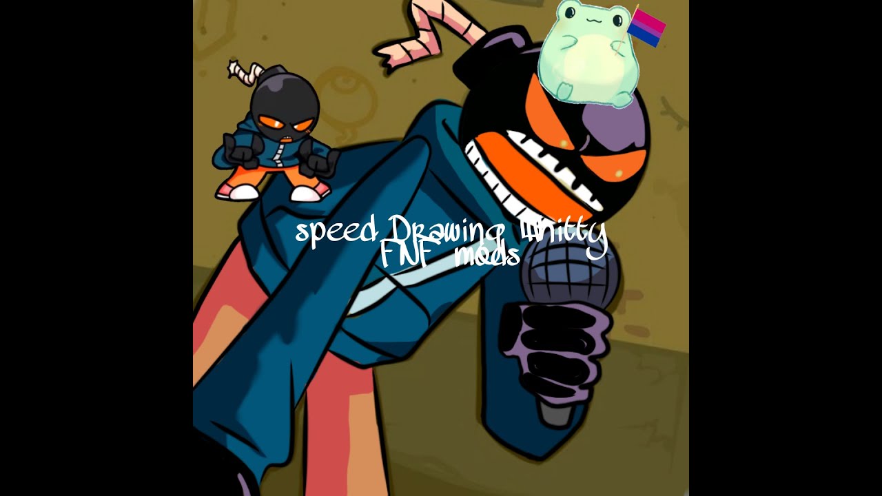 Speed Drawing Whitty FnF mods - YouTube