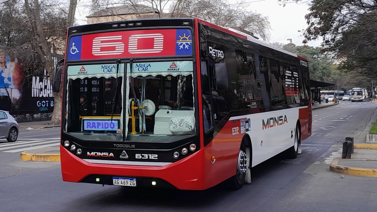 Línea 60 interno 💎6312💎 Todo Bus Retiro MT17 con aire acondicionado ...