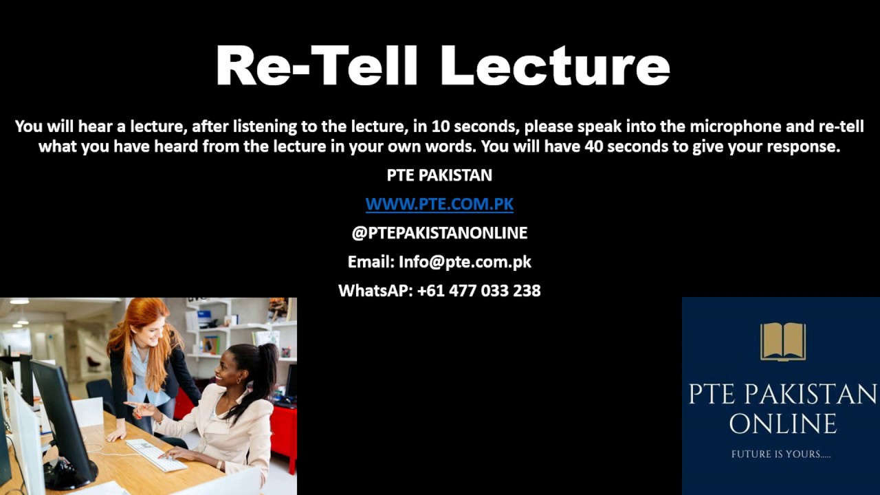 PTE RE-TELL LECTURE PRACTICE EXERCISES - YouTube