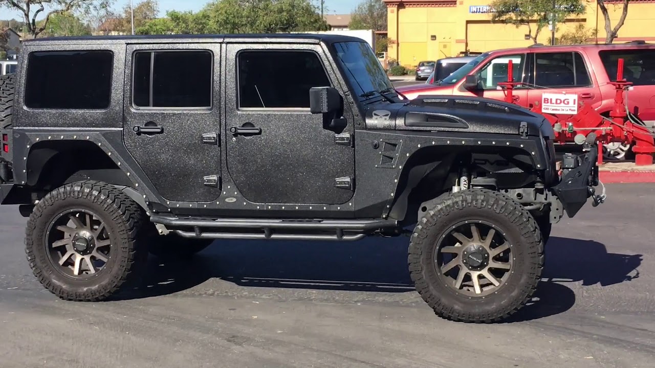 Custom Jeep Leaves the Outlets at the Border San Diego - YouTube