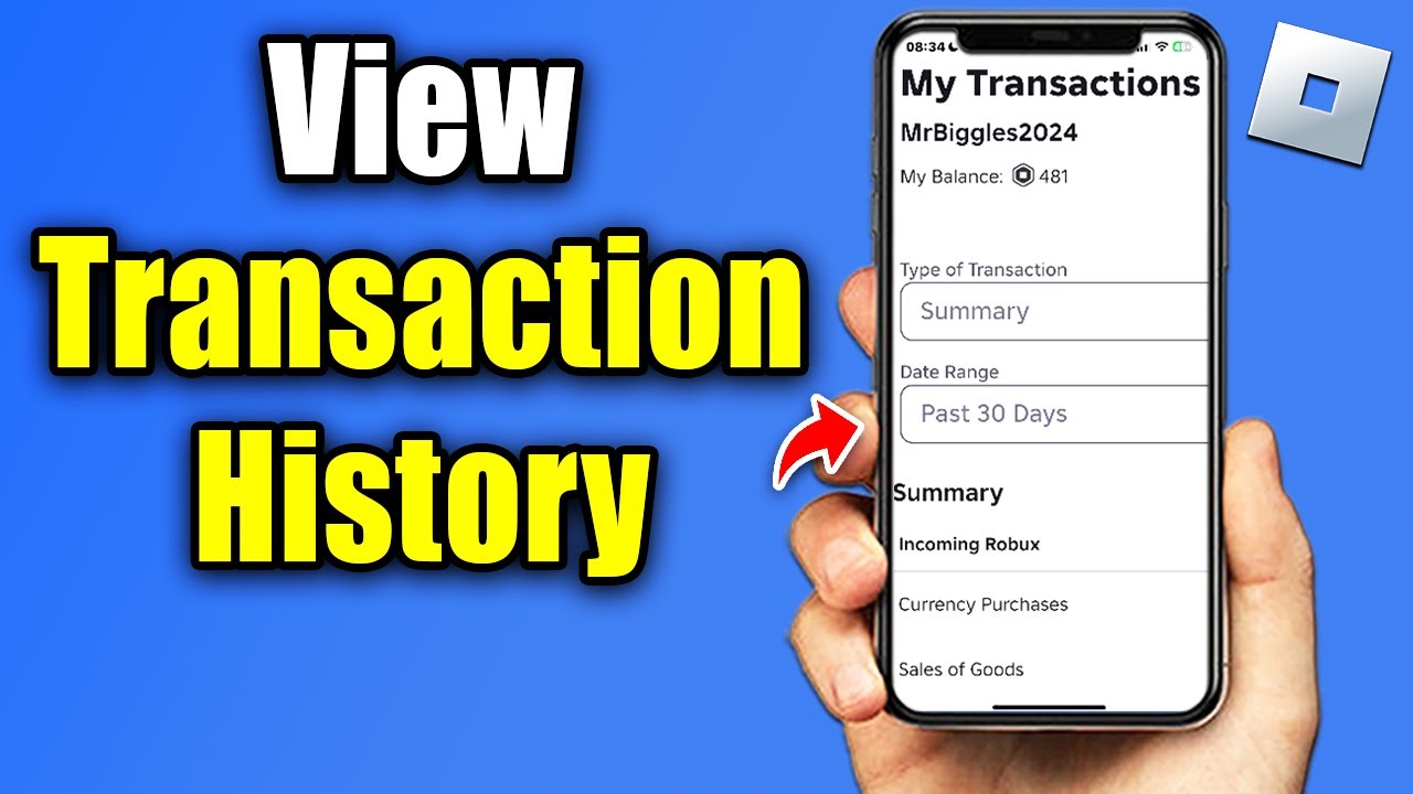 How To View Your Transaction History on Roblox Mobile - YouTube