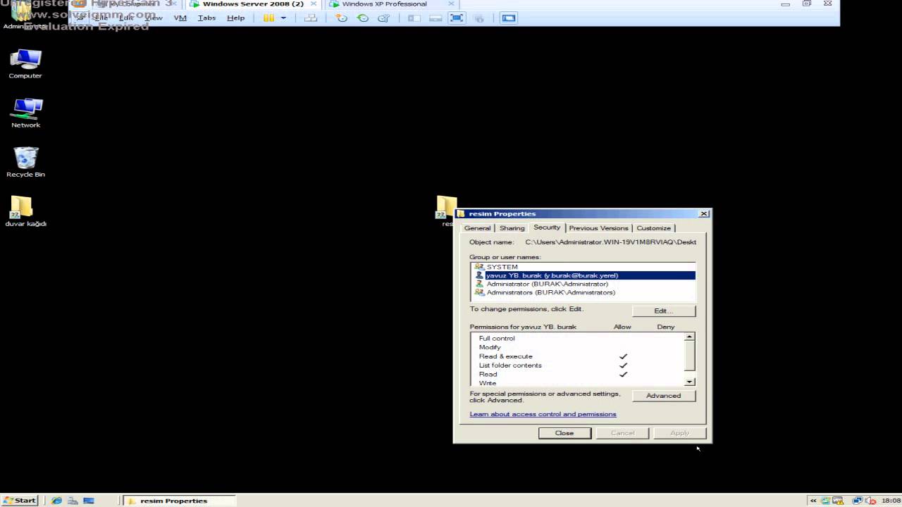 Windows Server 2008'de Advanced Sharing - YouTube