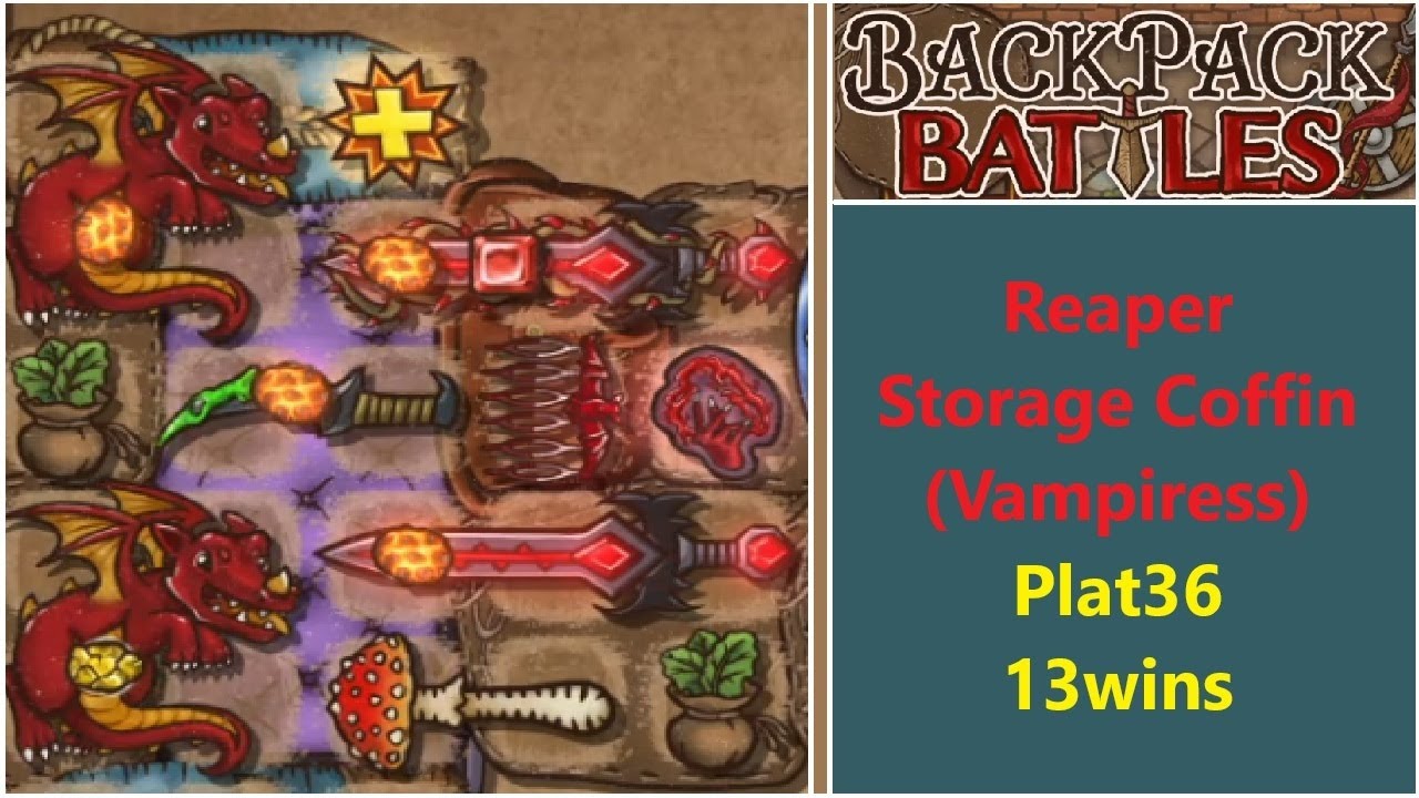 Backpack Battles CZ - Reaper - Storage Coffin - Plat36 - 13wins ...