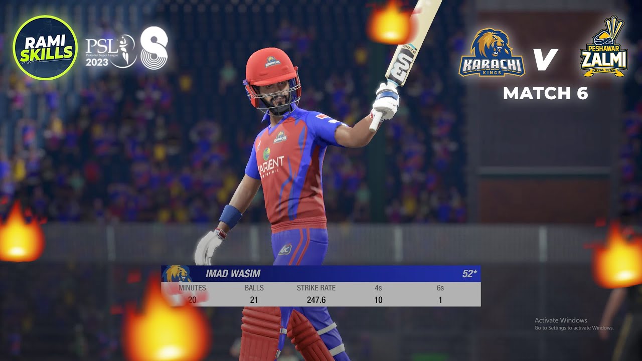 IMAD WASIM FIFTY 🔥 Karachi Kings vs Peshawar Zalmi | PSL 8 | Cricket ...