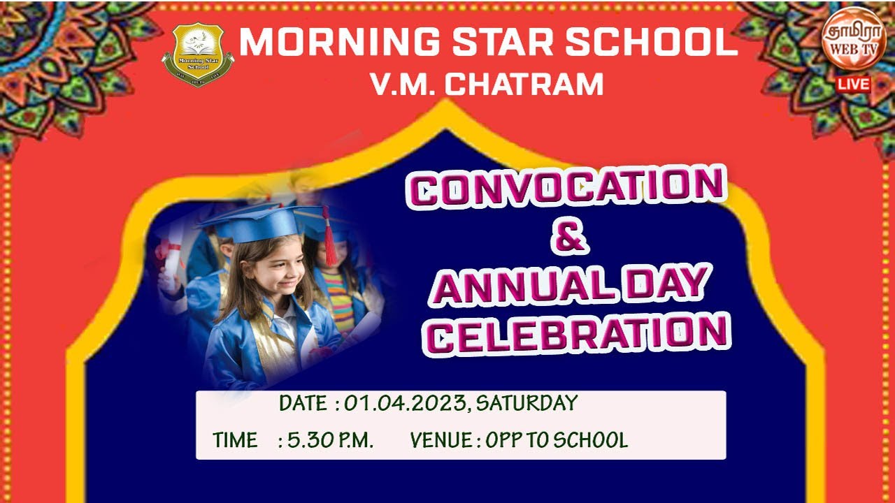 🔴Live 1/4/2023 Tirunelveli V.M CHATRAM | MORNING STAR SCHOOL ...