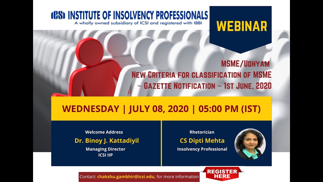 MSME/Udhyam: New Criteria for classification of MSME ~ Gazette ...