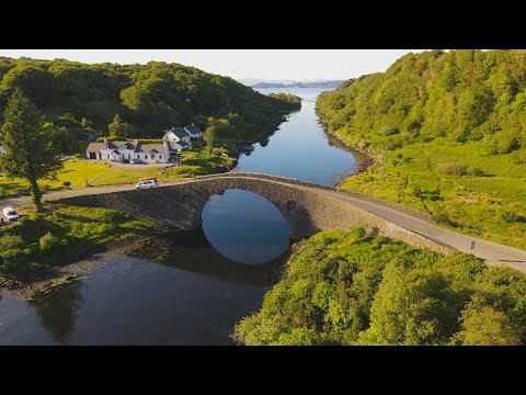 Bridge over the Atlantic Isle of Seil - YouTube