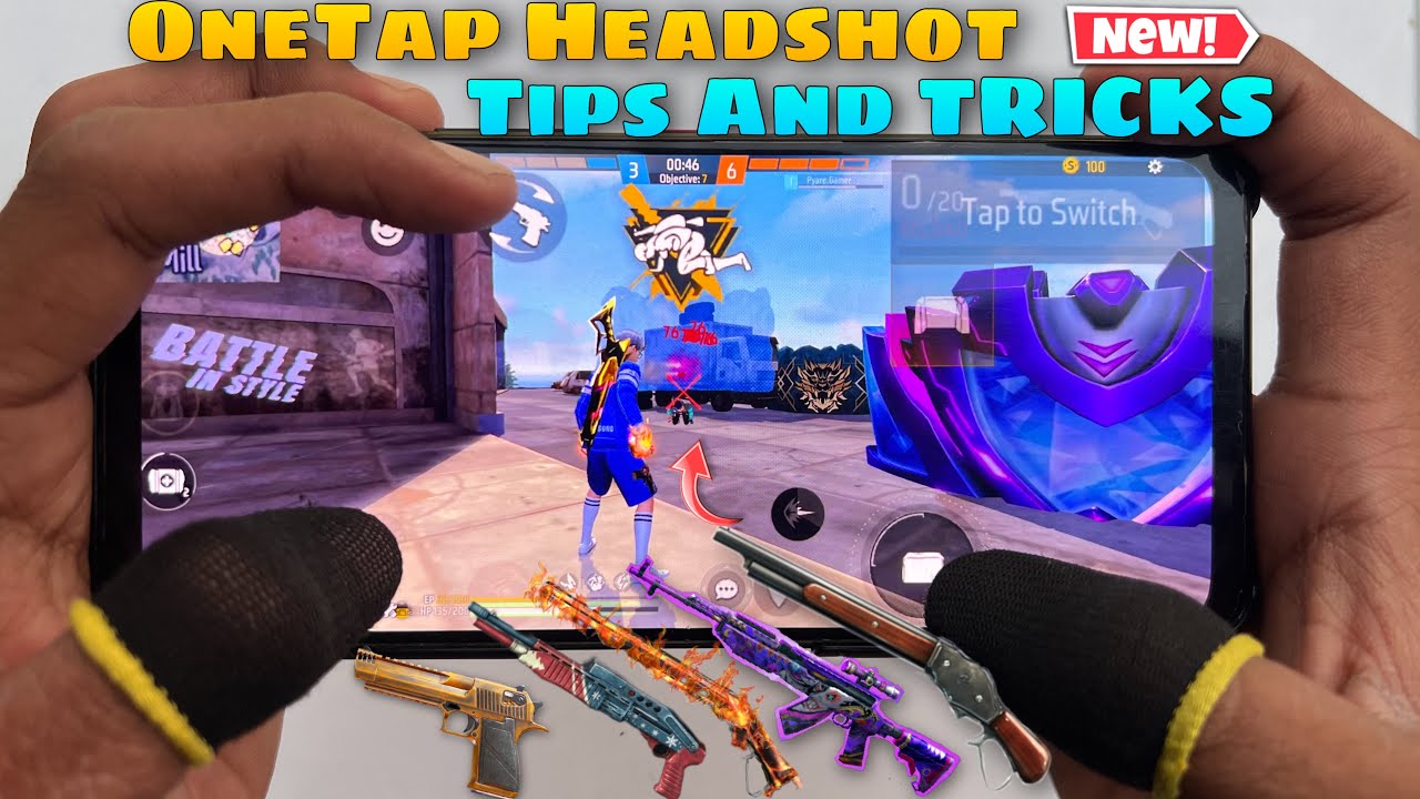 One tap headshot tips and tricks with handcam tutorial garena free fire ...