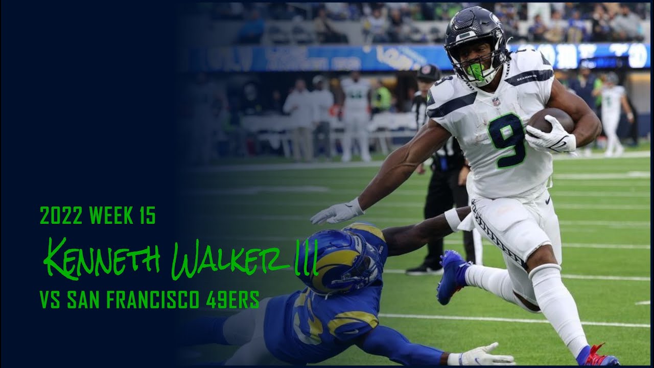 Kenneth Walker III RB Seattle Seahawks | Every Play | 2022 Week 15 vs ...