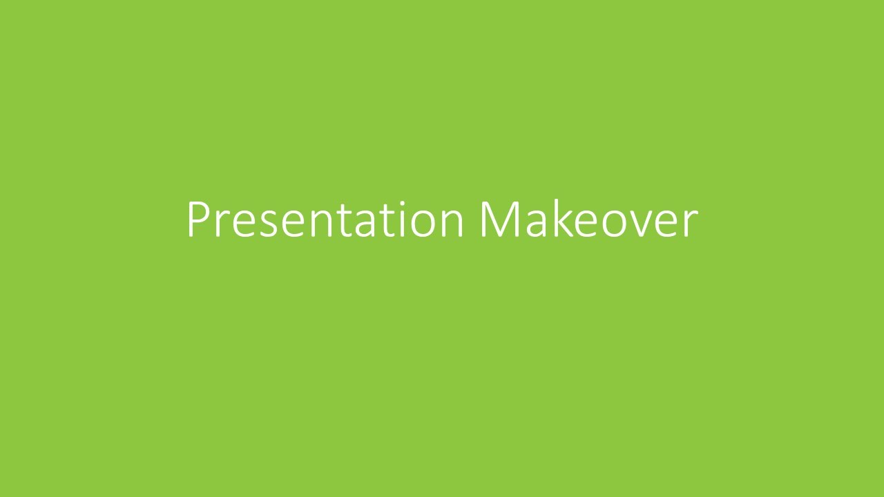Presentation Makeover example in PowerPoint - YouTube