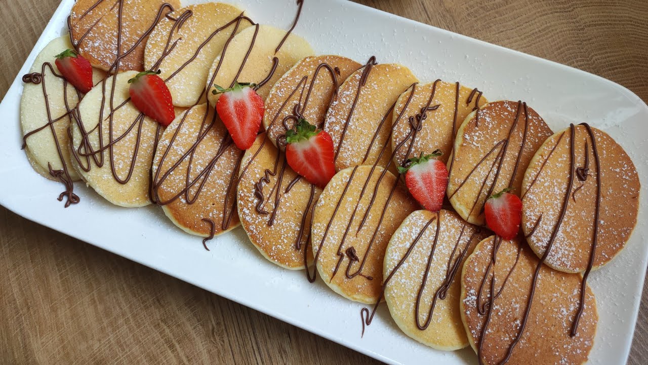 Mini pancakes hyper moelleux sans repos recette Cyril Lignac - YouTube