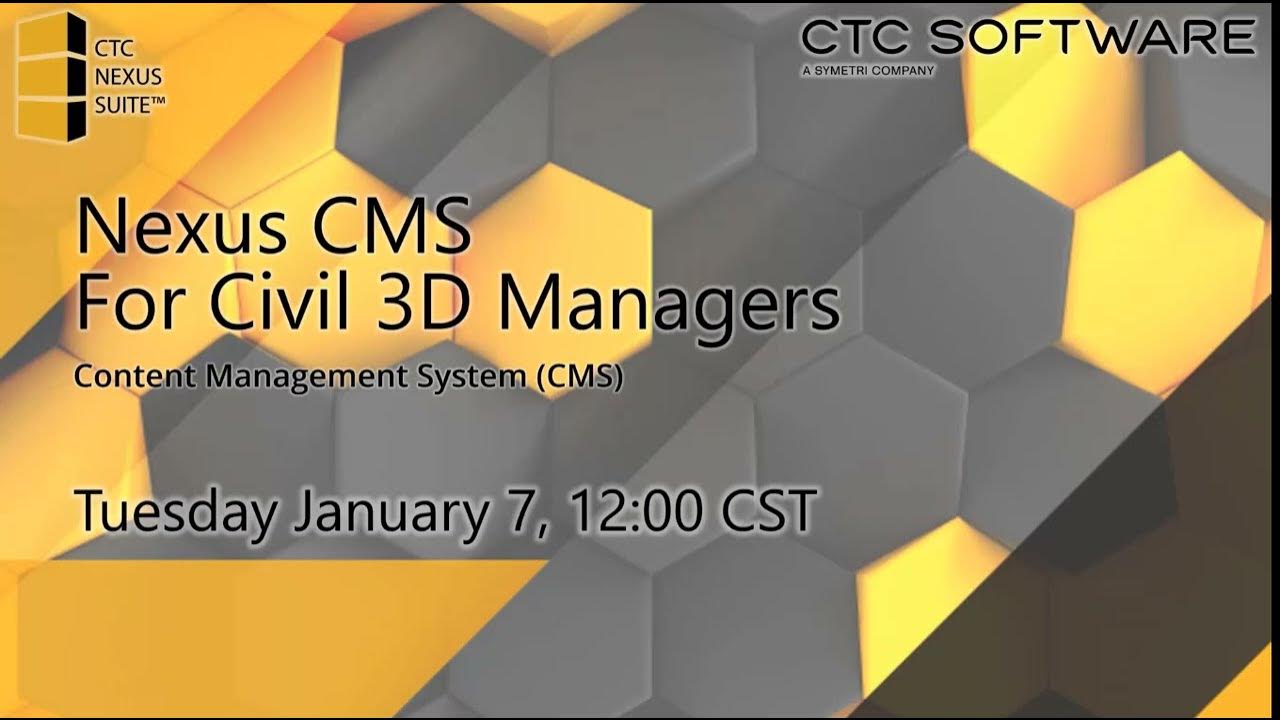Nexus CMS for Civil 3D Managers - YouTube