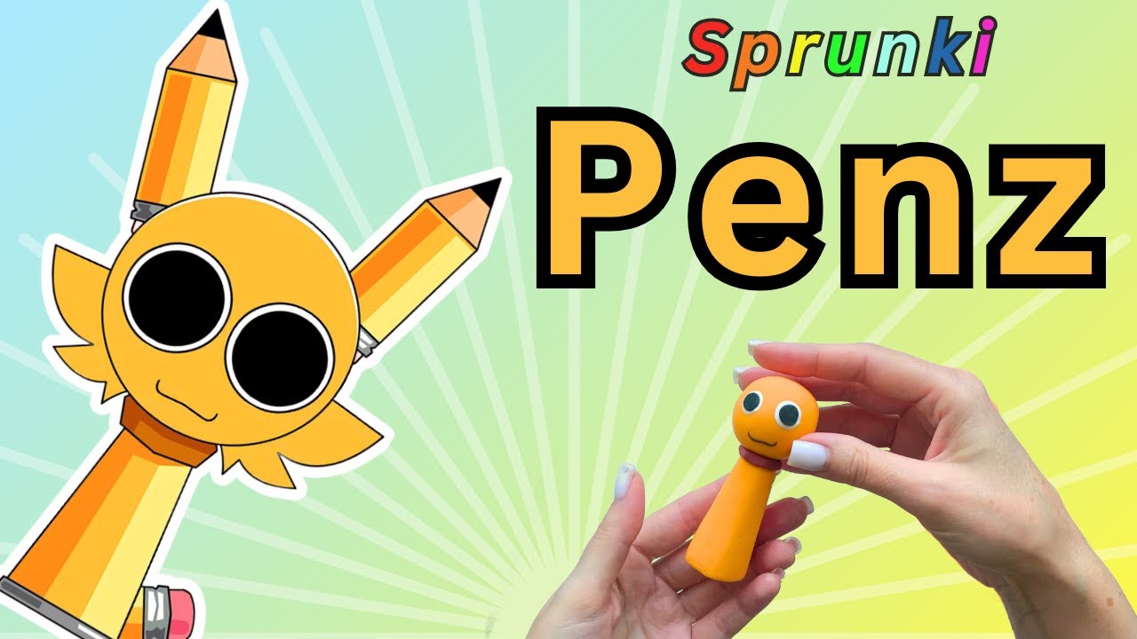 I made Sprunki Penz from clay! DIY with funny story - YouTube