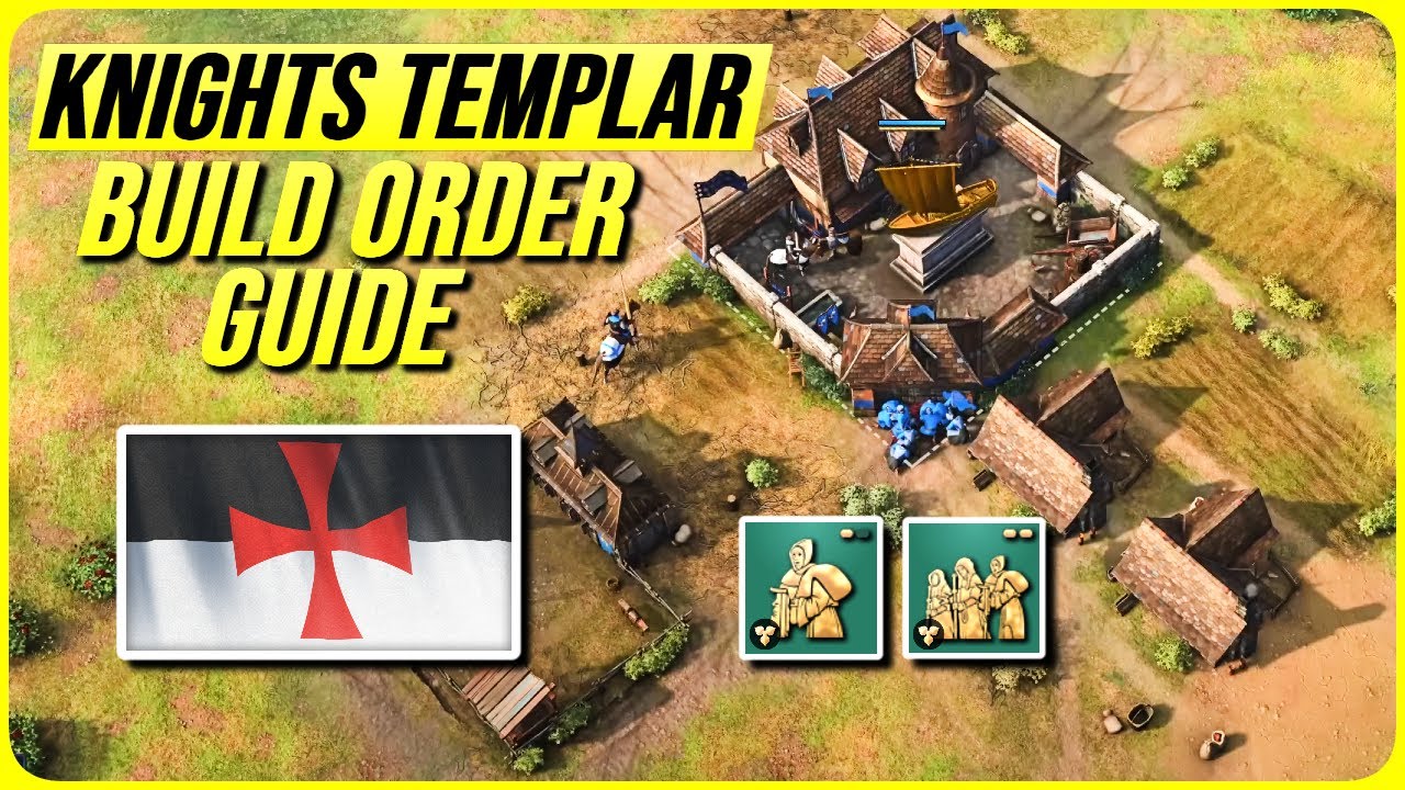 AoE4 - Knights Templar - Pilgrim Rush Build Order Guide - YouTube