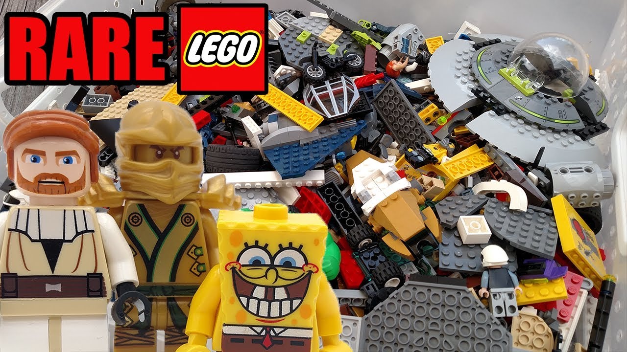 Huge Container of Mystery LEGO! Rare Minifigures and Bricks! - YouTube