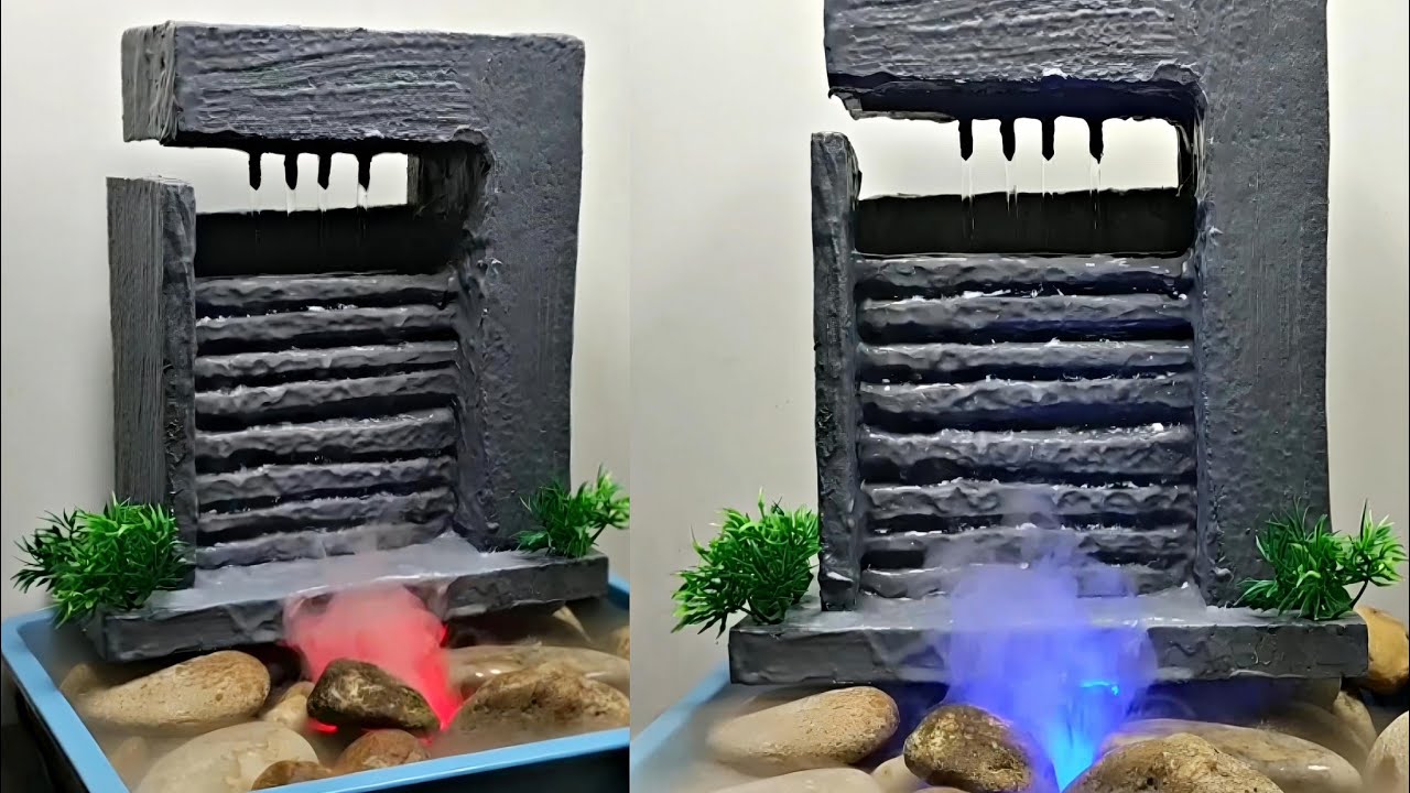 DIY Awesome Easy & Simple Indoor Tabletop Waterfall Fountain | Best ...