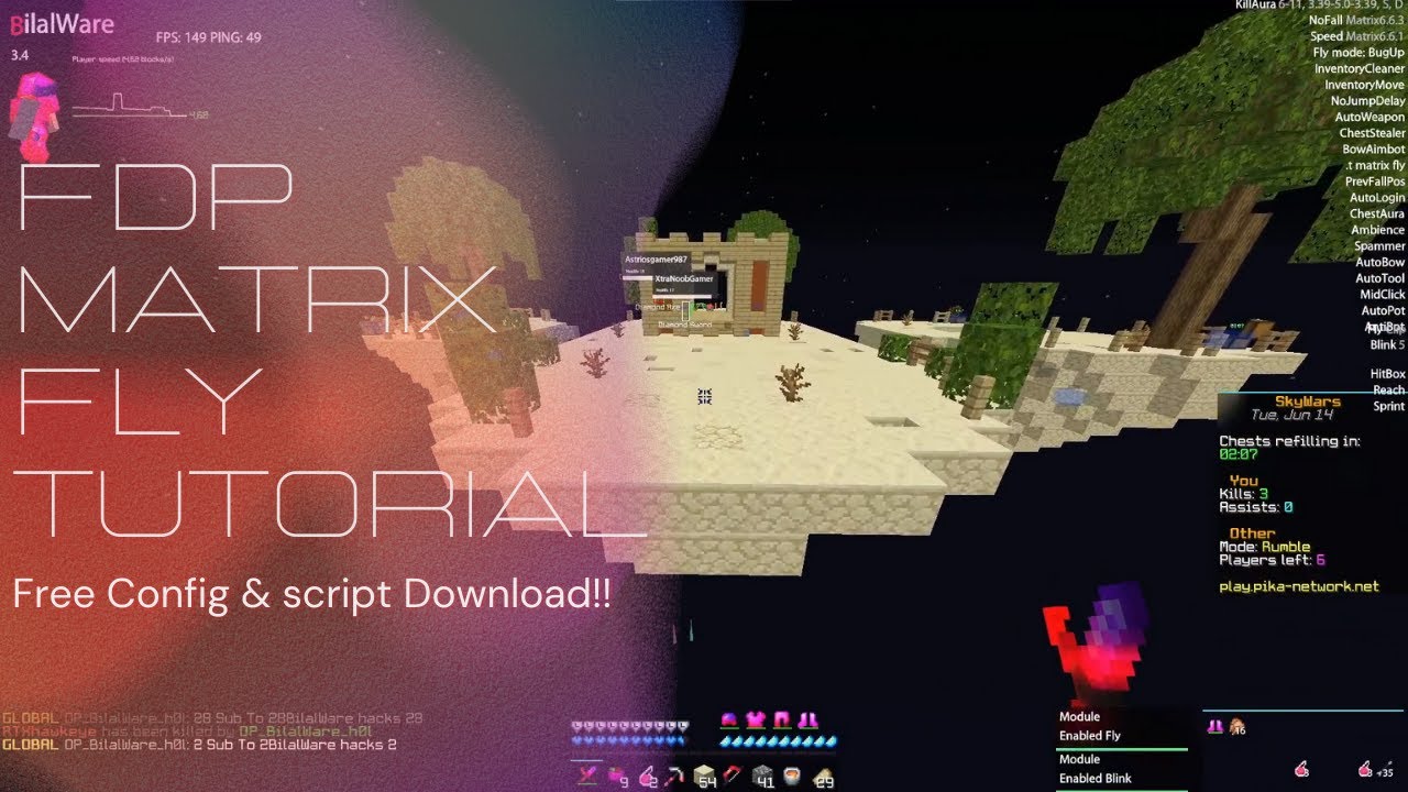 FDP Matrix fly tutorial :)|Pika and jartex fly!! - YouTube