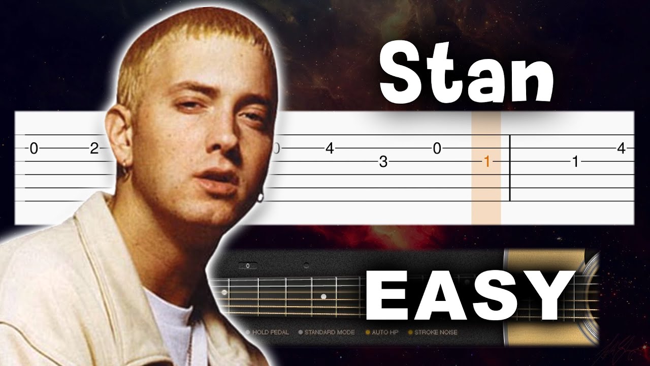 Eminem - Stan - EASY Guitar tutorial (TABS) - YouTube